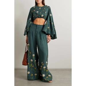 Agua Bendita | Pants & Jumpsuits | New Agua Bendita Pinon Dien Pleated Pant In Multi | Poshmark